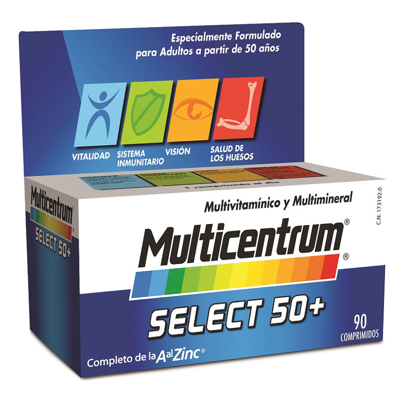 Multicentrum Select 50+ 90 Comprimidos - Farmaciatorrevieja